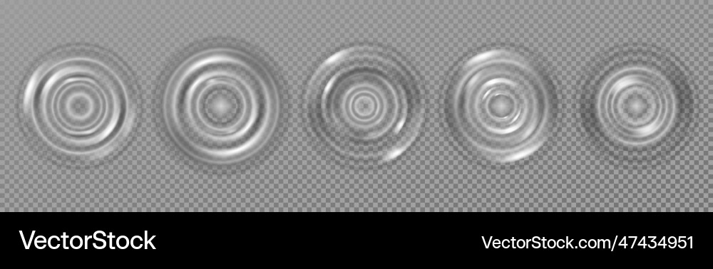 Water waves ripple surface top view of rain drop Vector Image