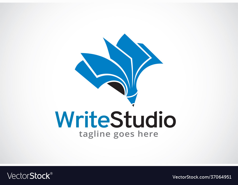 Write studio logo template design Royalty Free Vector Image
