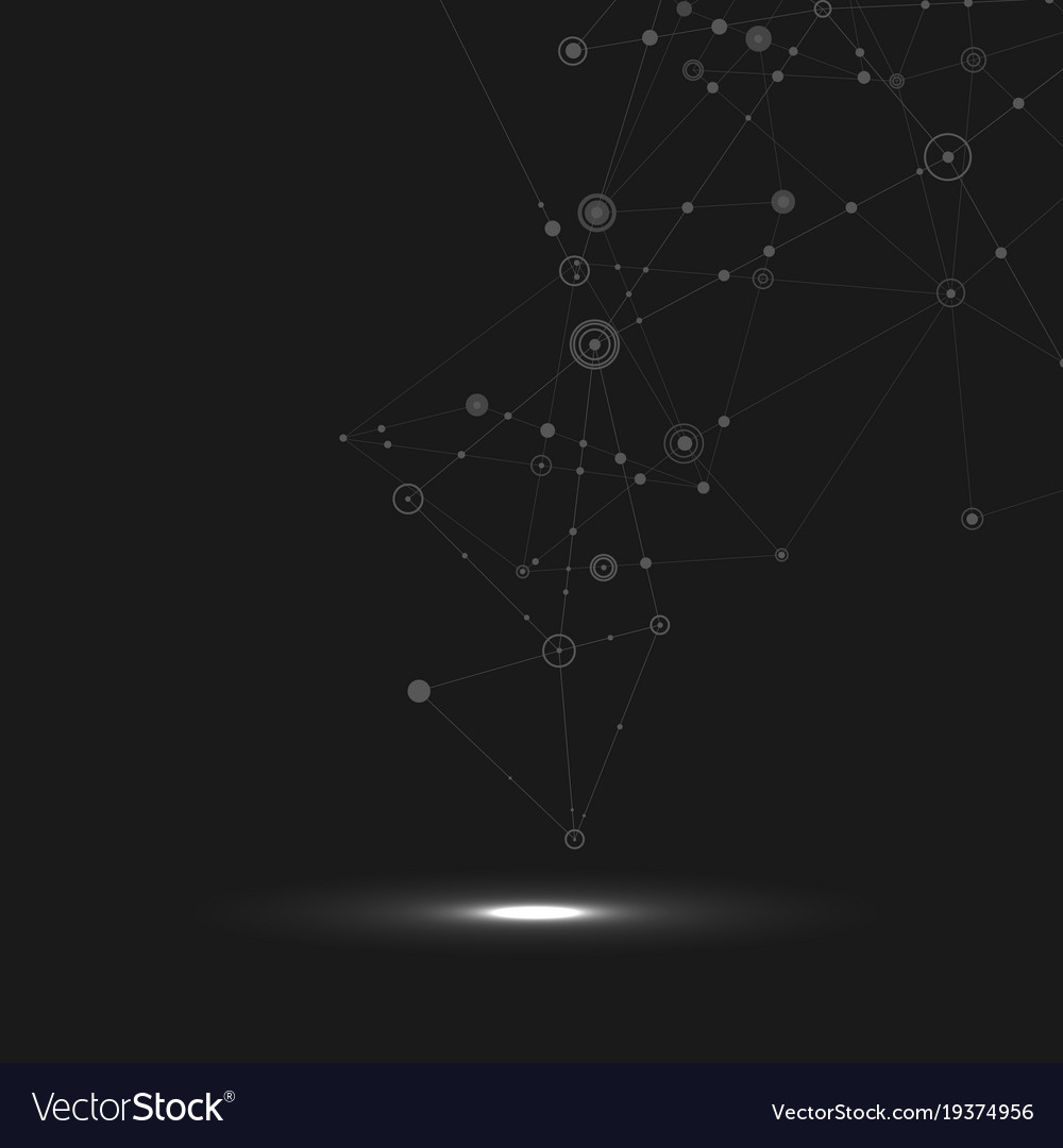 Abstract technology structure dark network Vector Image