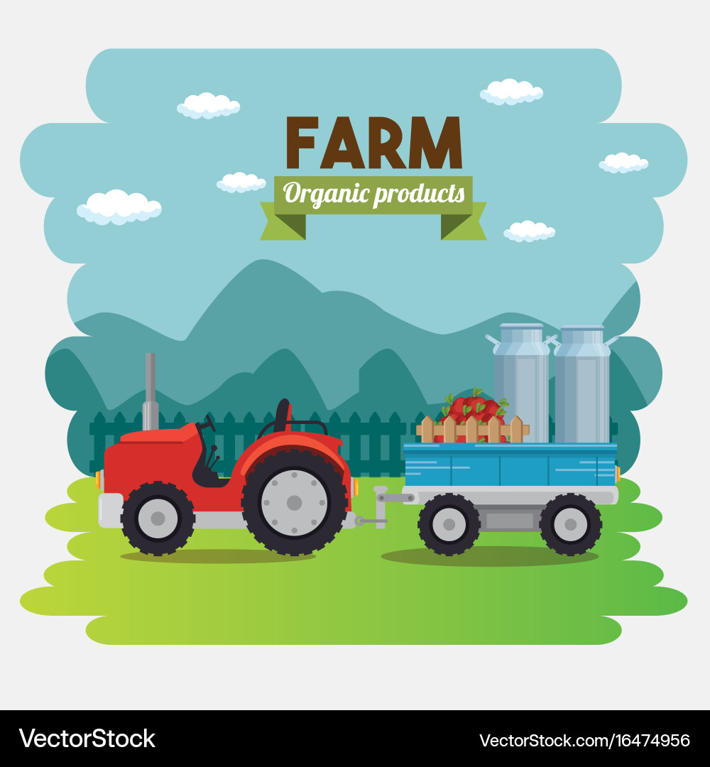 Agricultural and farming concept Royalty Free Vector Image