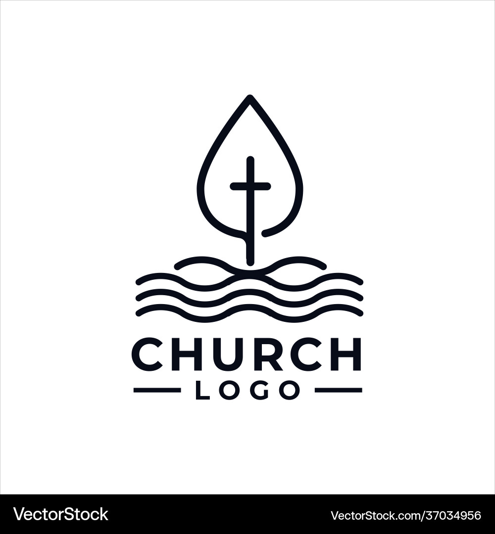 Church logo design inspiration idea concept Vector Image