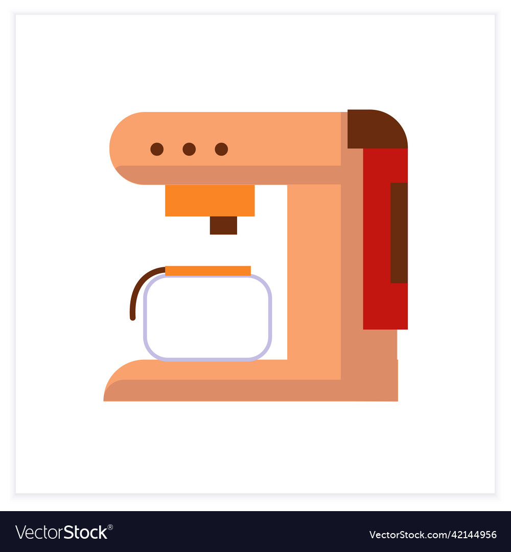 Coffee machine flat icon Royalty Free Vector Image