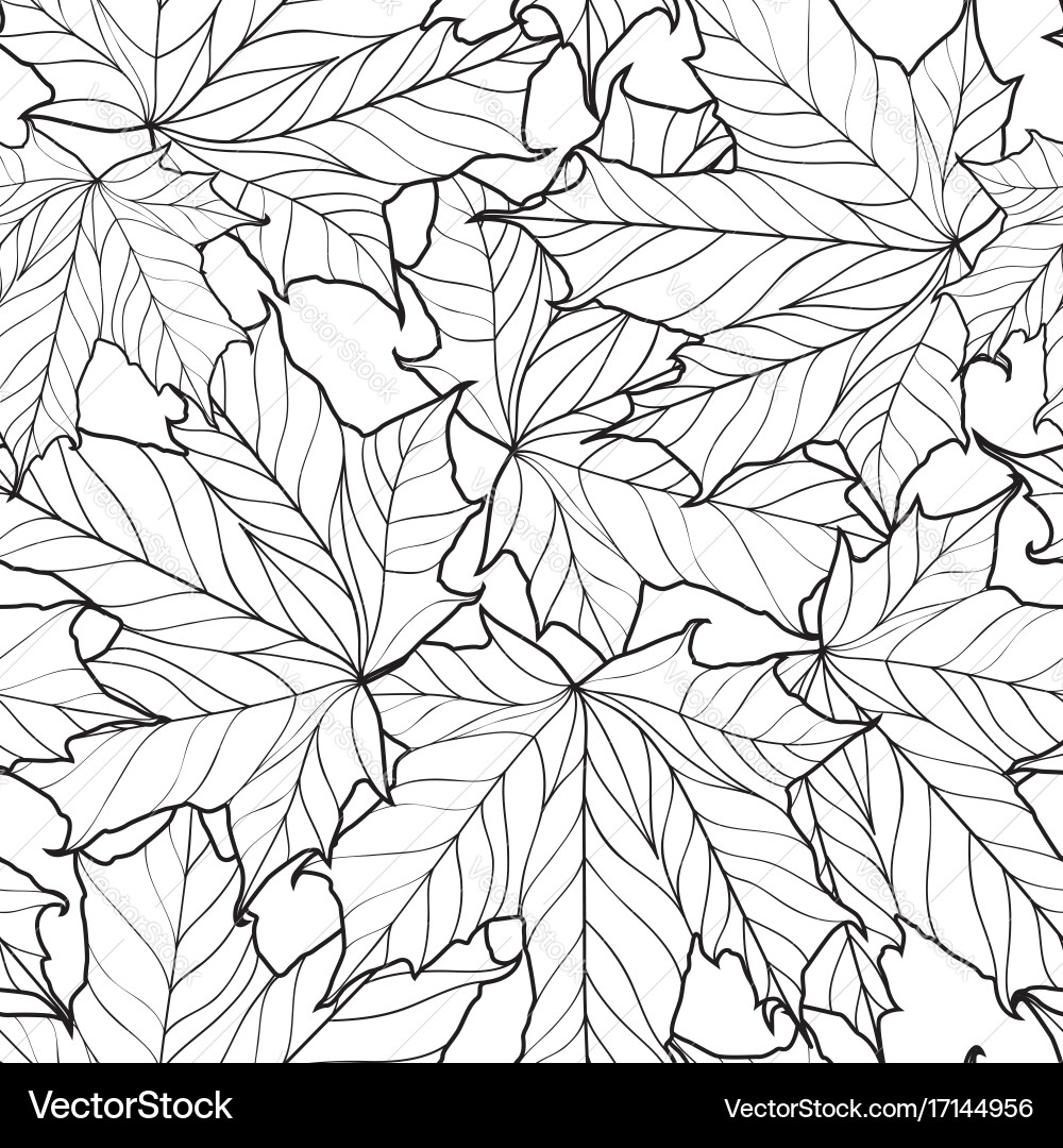 Floral seamless pattern leaves background nature Vector Image