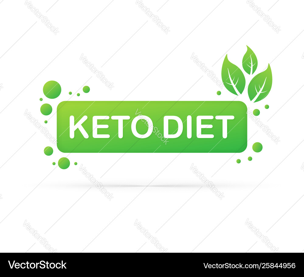 Ketogenic diet logo sign keto diet Royalty Free Vector Image