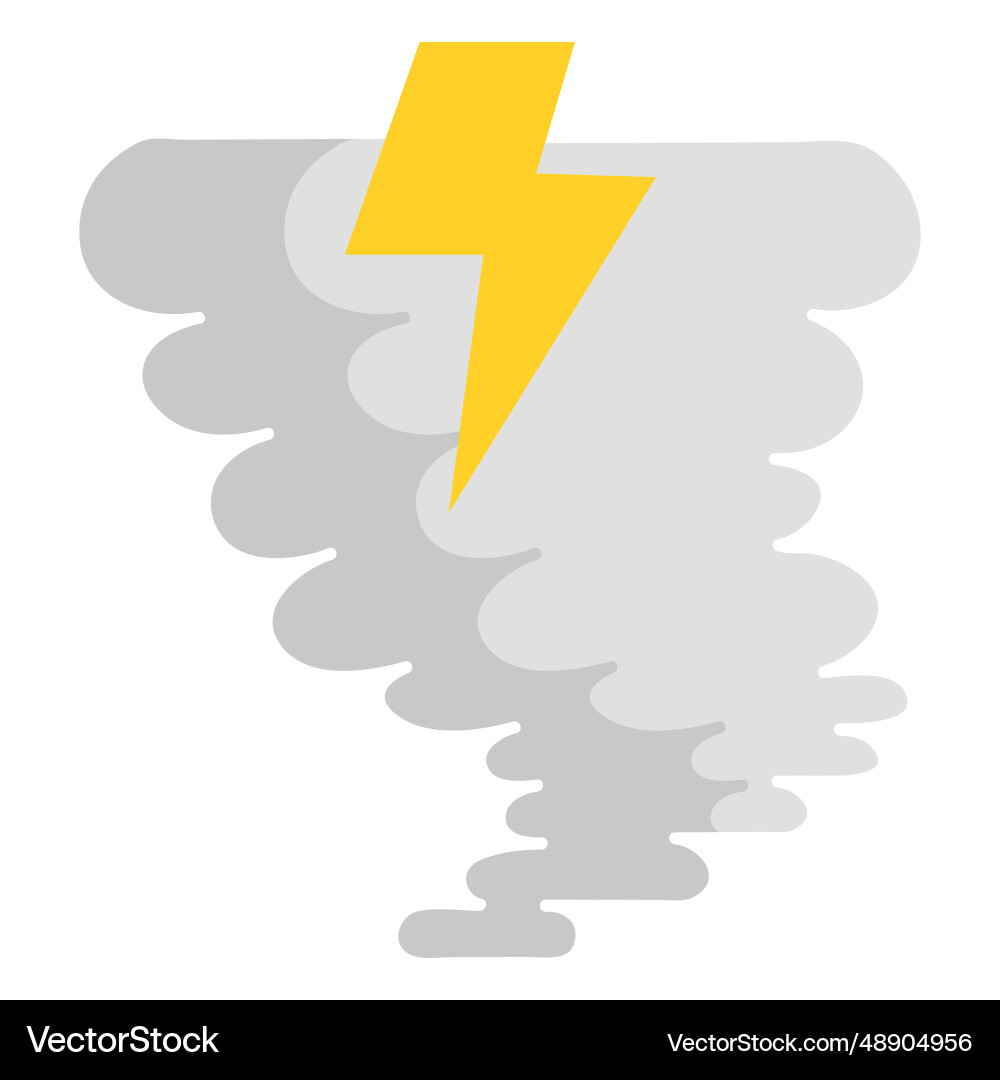 Lightning storm tornado Royalty Free Vector Image