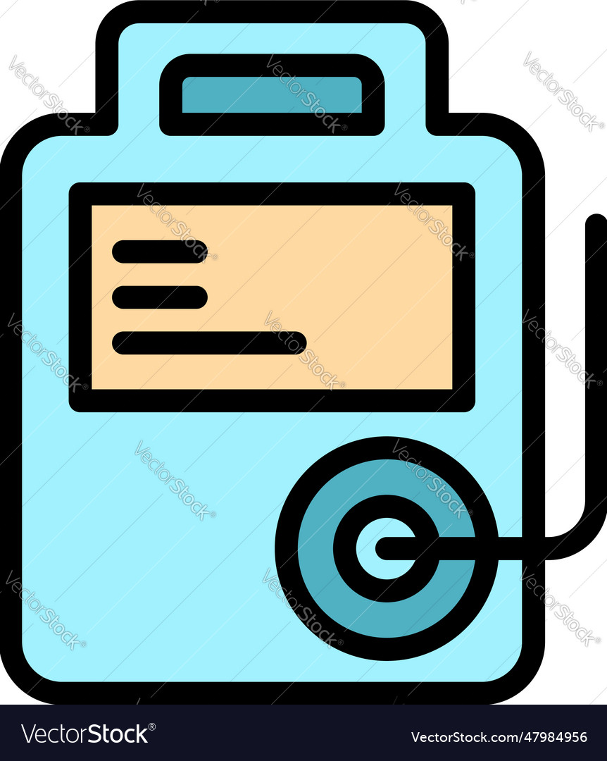 Oxygen device icon flat Royalty Free Vector Image