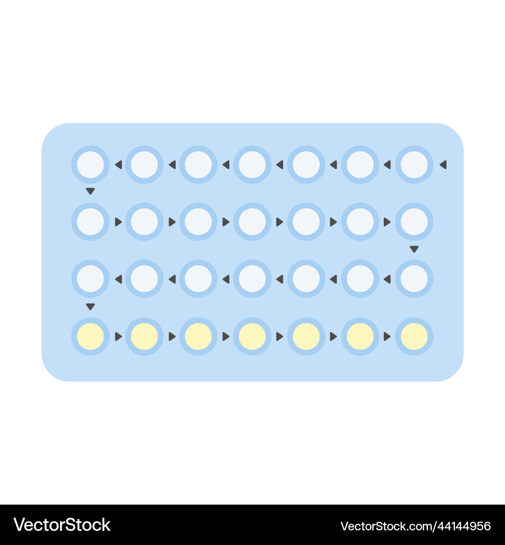 Panel of contraceptives contraceptive tablets Vector Image