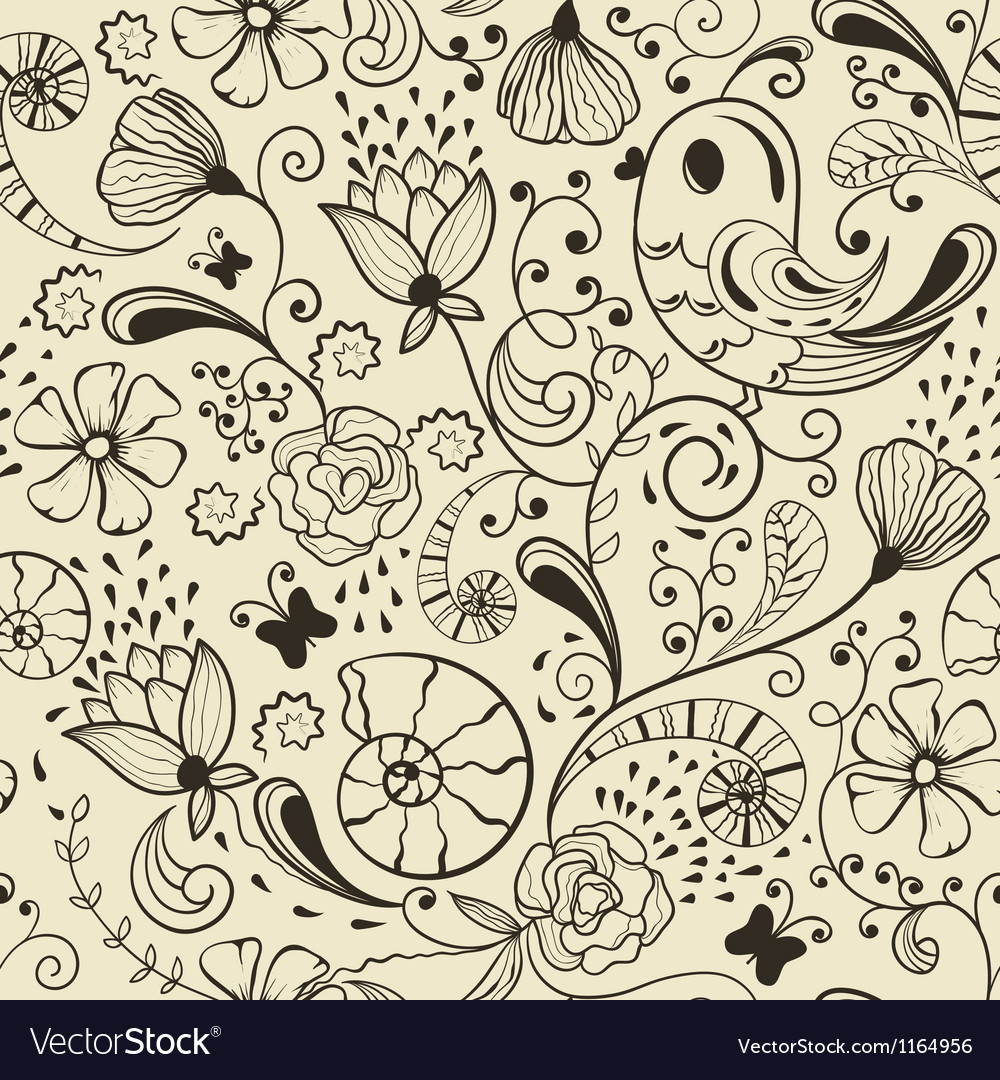 Seamless spring pattern Royalty Free Vector Image