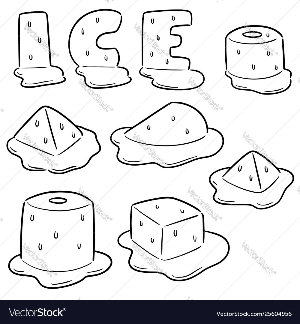Set ice Royalty Free Vector Image - VectorStock