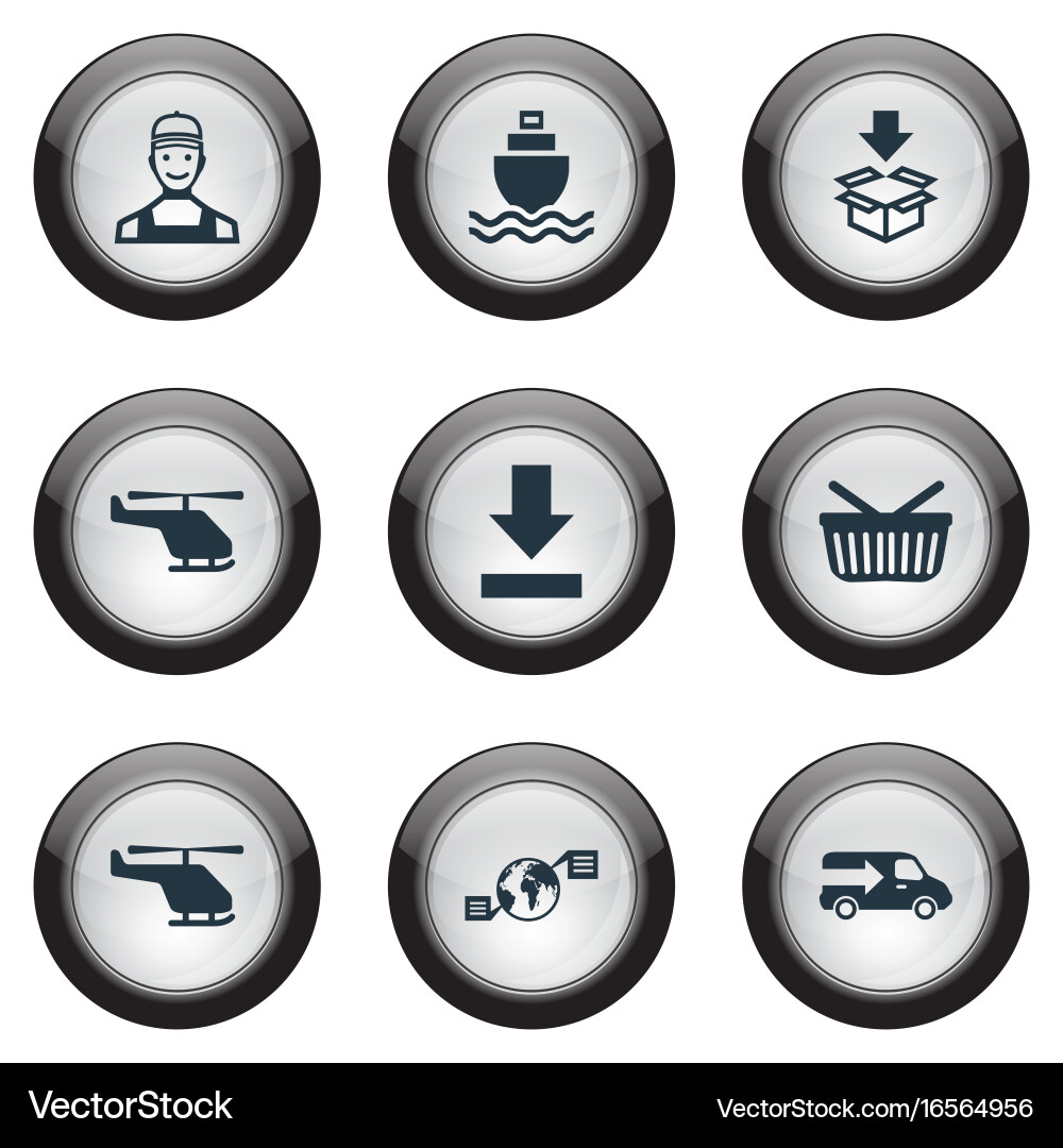 Set of simple logistics icons Royalty Free Vector Image