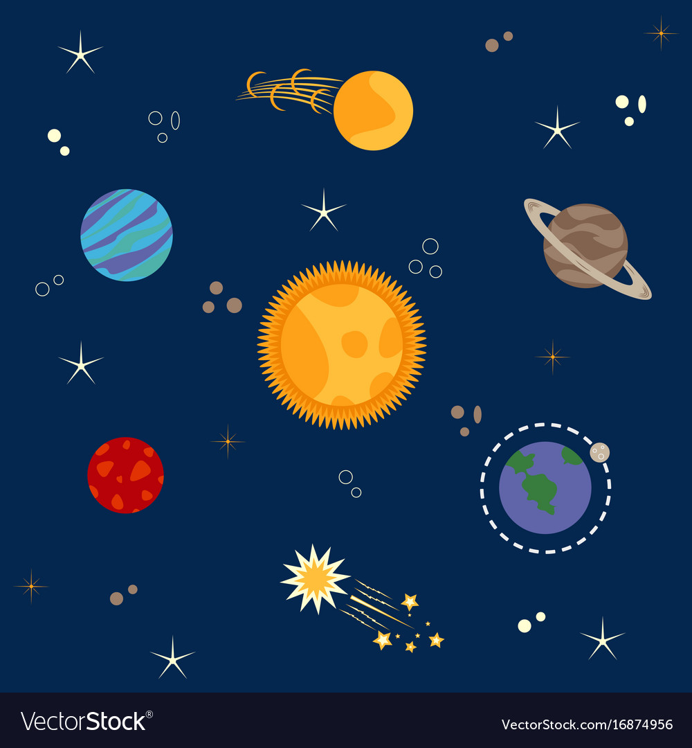 Solar system planets Royalty Free Vector Image