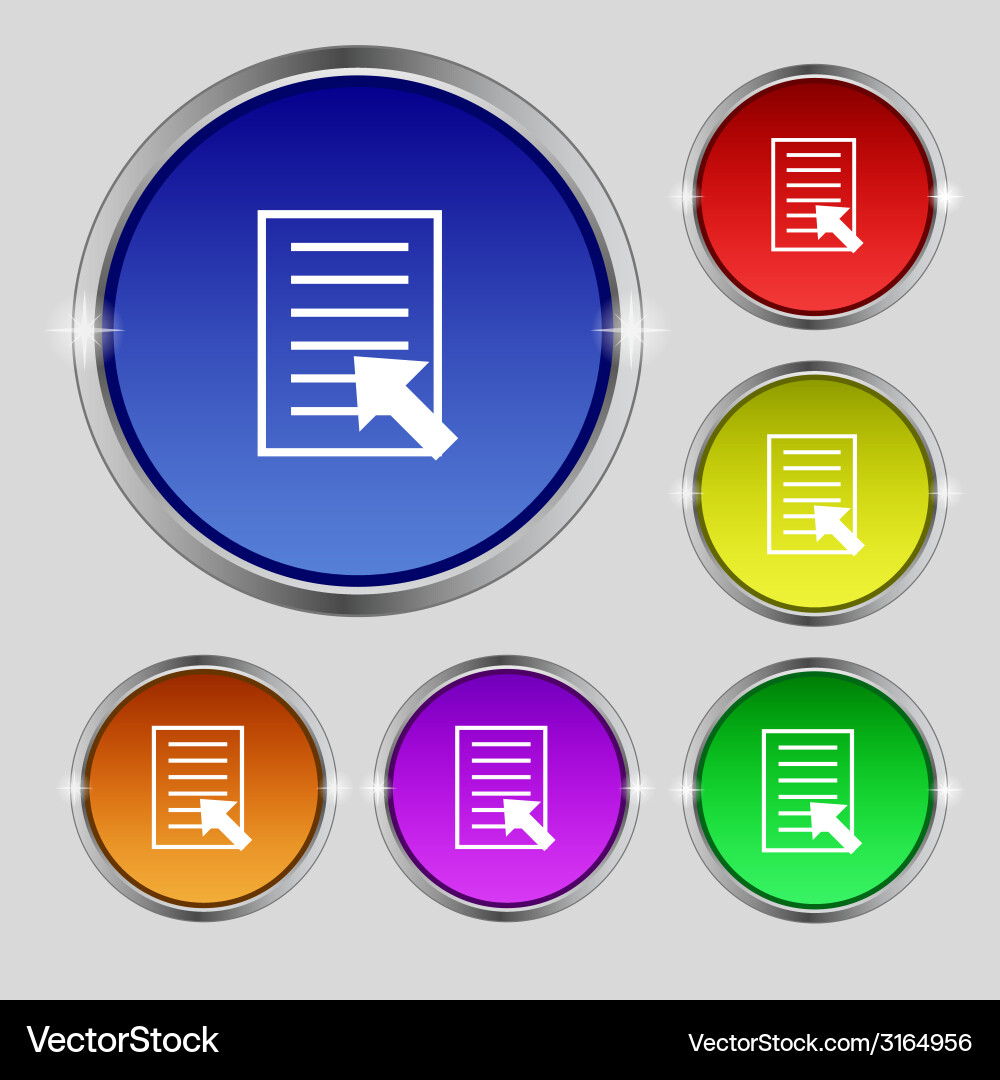 Text file sign icon document symbol set Royalty Free Vector