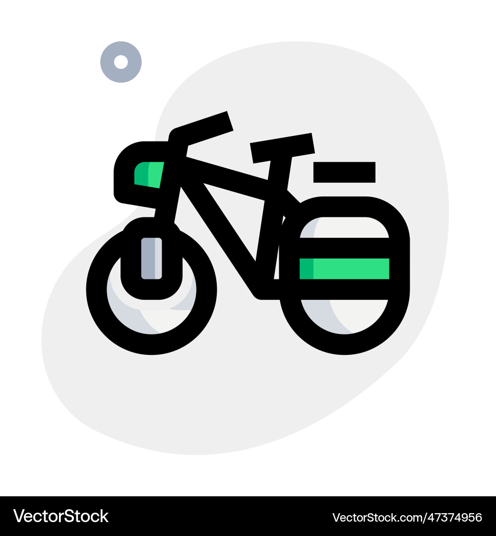 Touring bicycle for transporting loads Royalty Free Vector