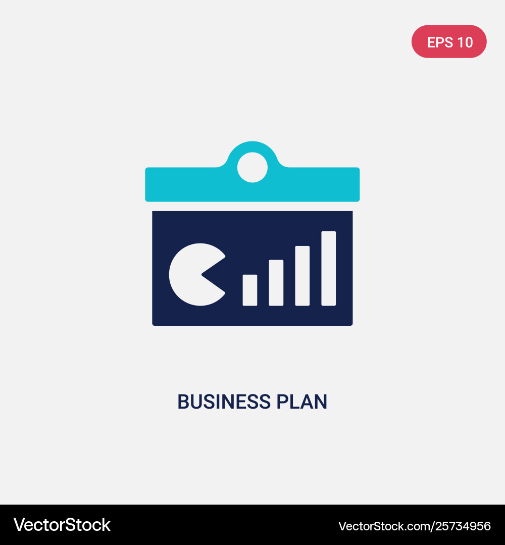 Two color business plan icon from business Vector Image