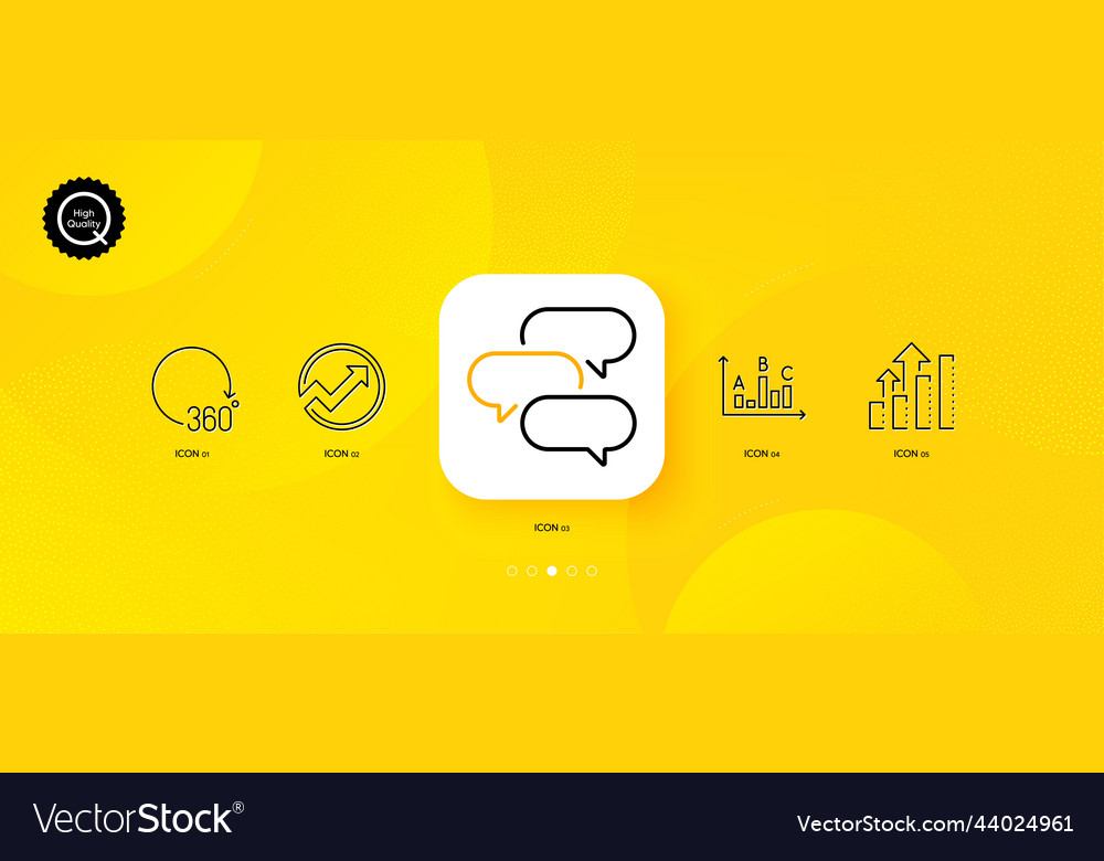 Analysis graph audit and talk bubble minimal line Vector Image