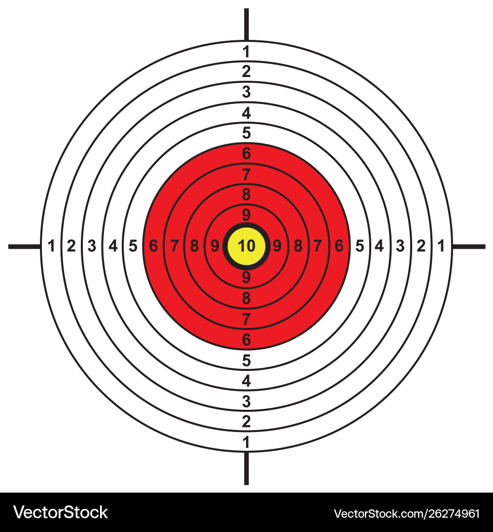 Blank arrow target gun target paper shootin Vector Image