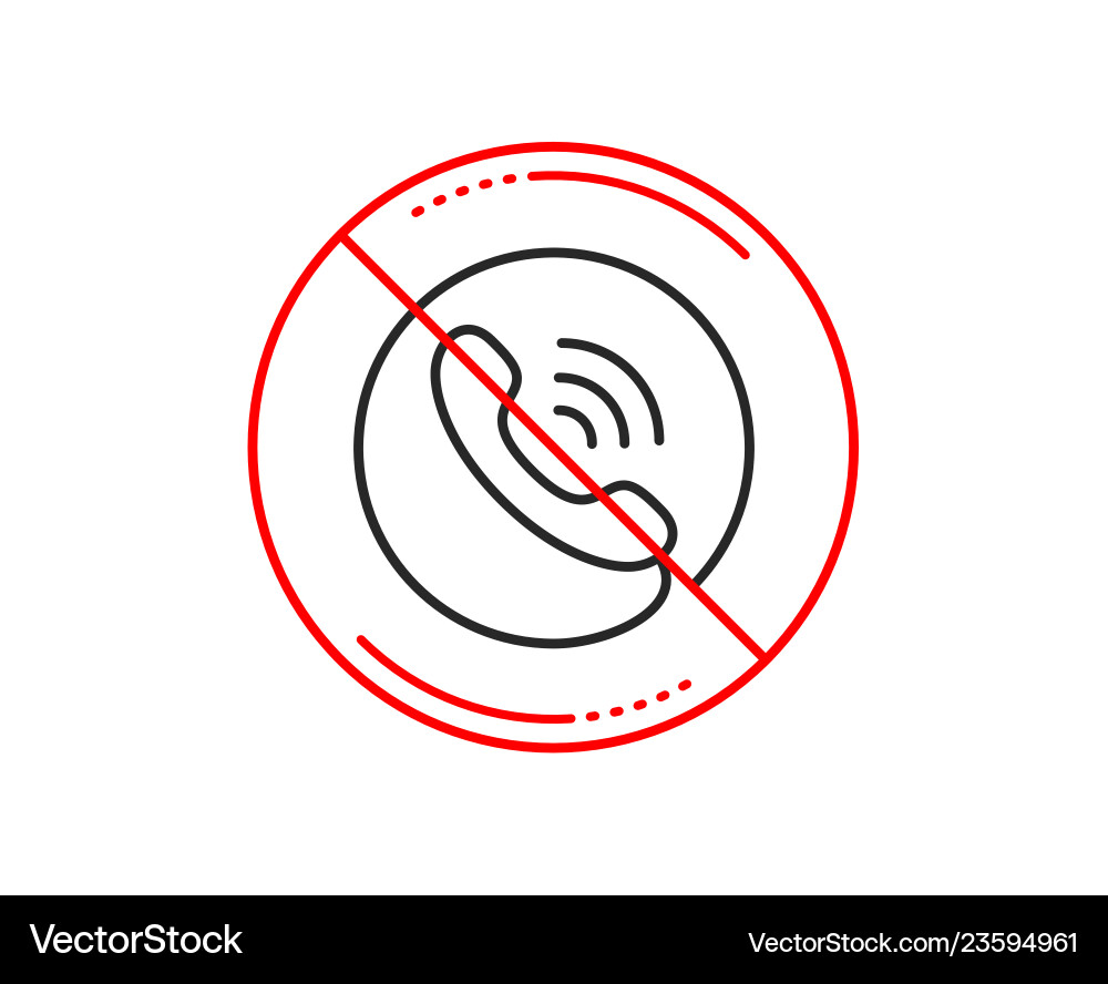 Call center service line icon phone support sign Vector Image