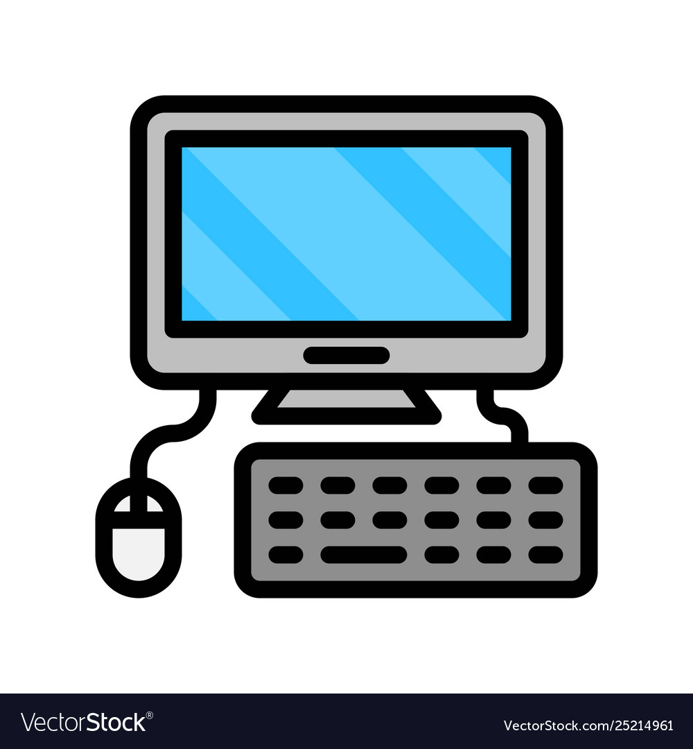 Computer electronic device filled icon editable Vector Image