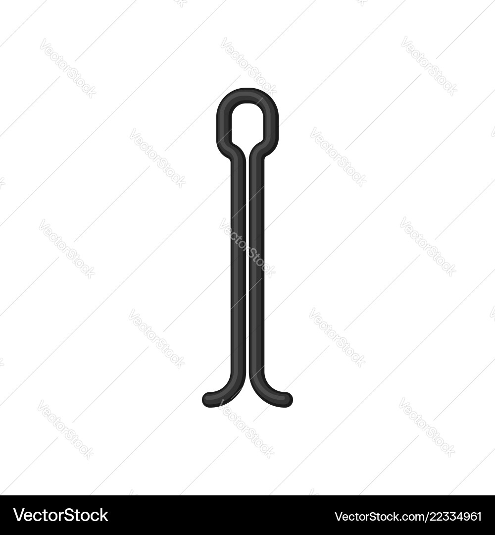 Cotter pin is isolated metal for fastening Vector Image