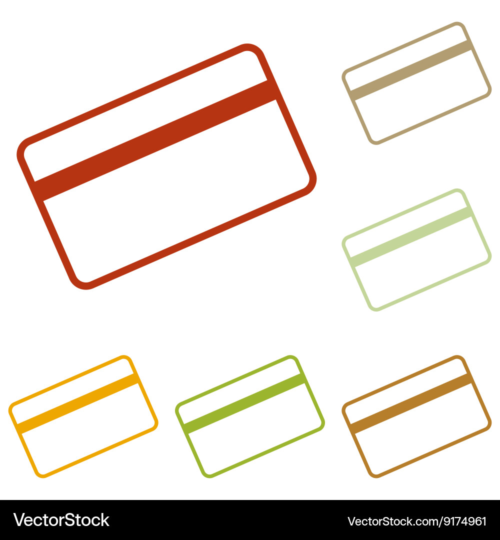 Credit card symbol for download Royalty Free Vector Image