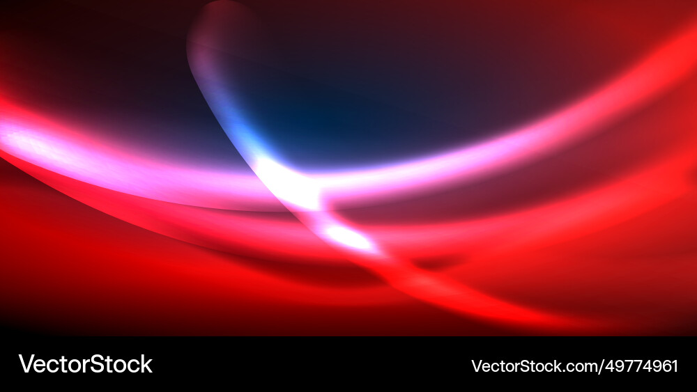 Dynamic waves in ethereal glow of neon lights Vector Image