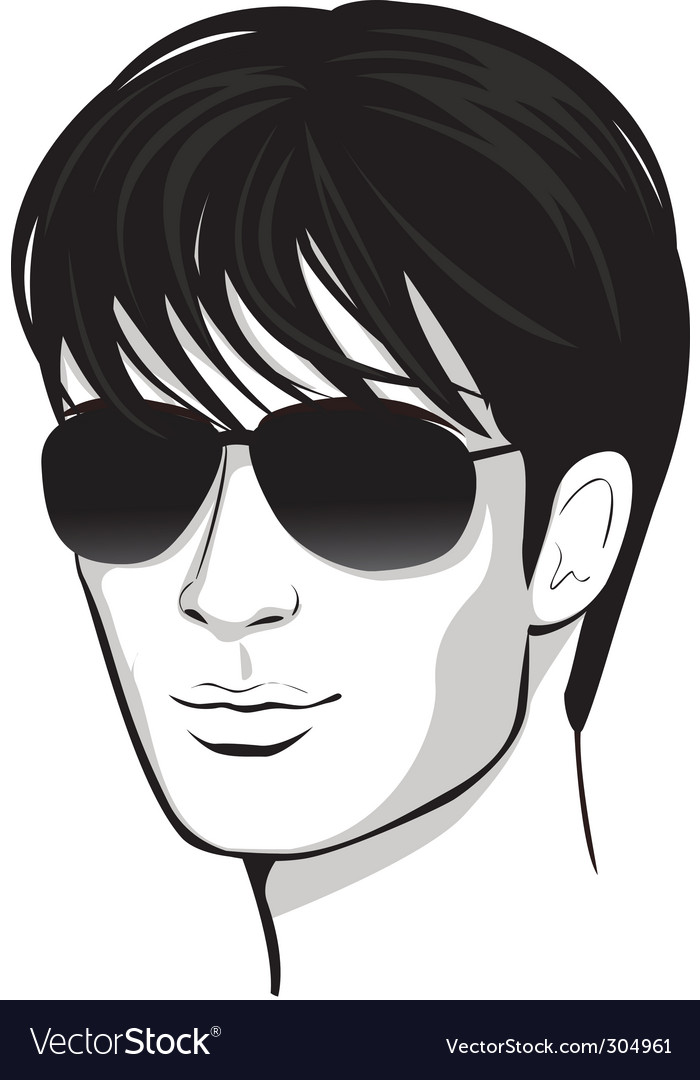 Face man design element Royalty Free Vector Image