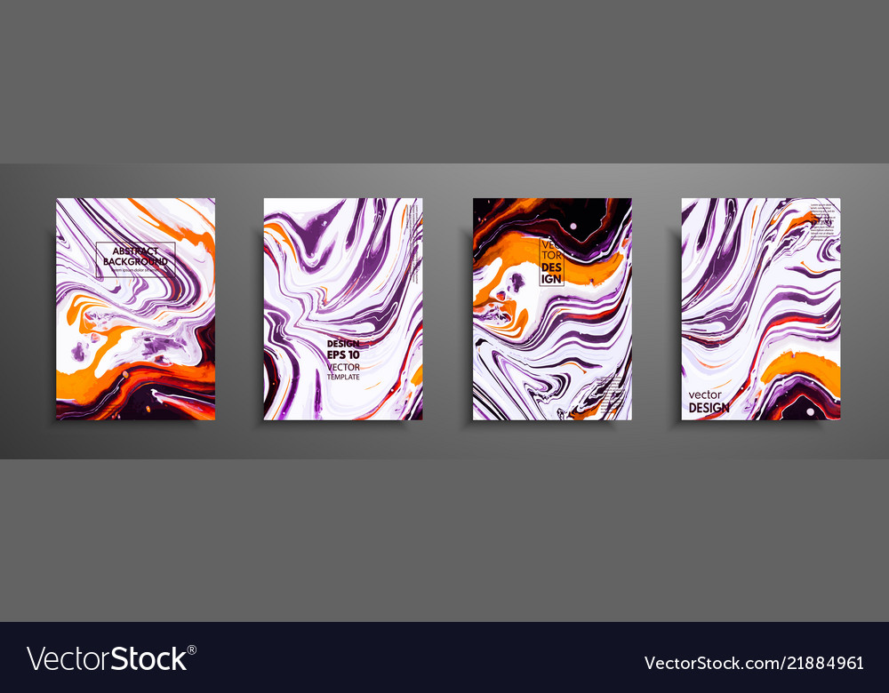 Fluid Acrylic Liquid Patterns Royalty Free Vector Image