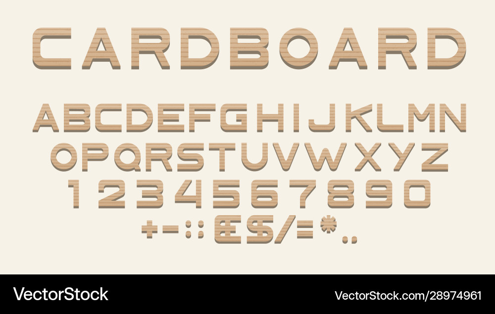 Latin alphabet numbers and punctuation font Vector Image