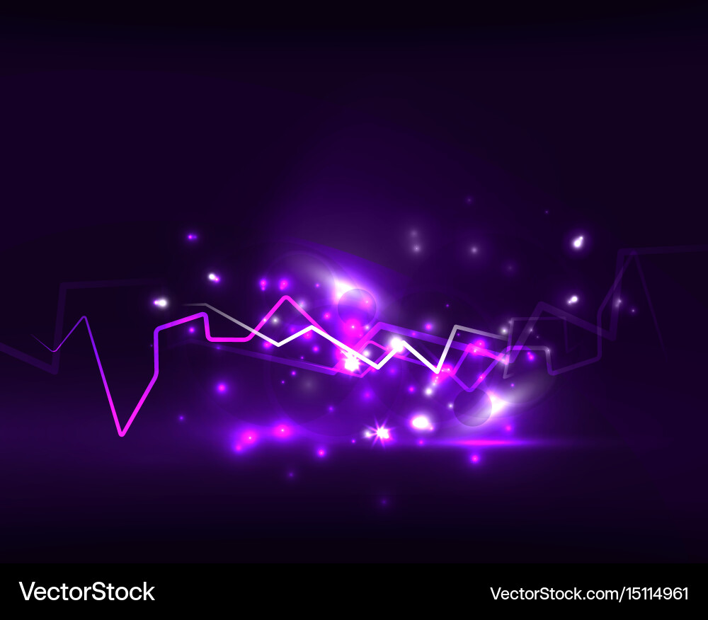 Neon lightning background Royalty Free Vector Image