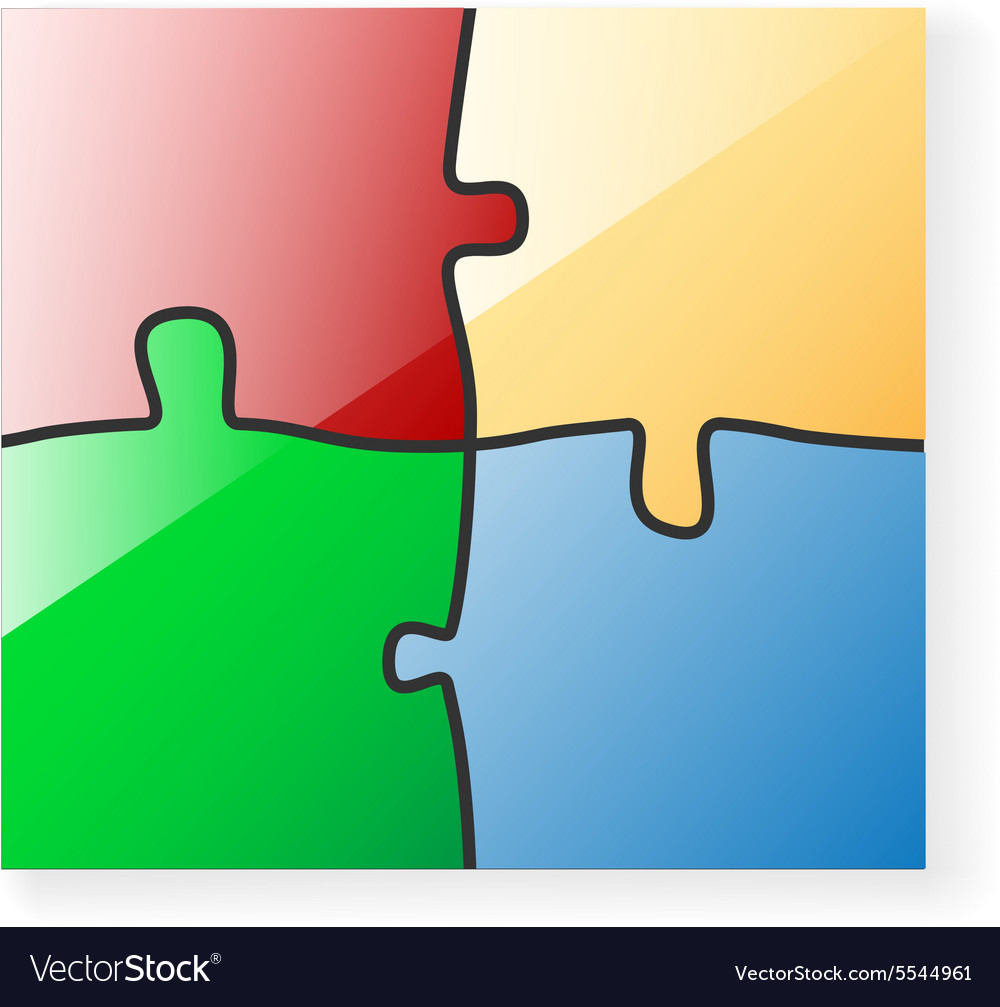 Puzzle color Royalty Free Vector Image - VectorStock