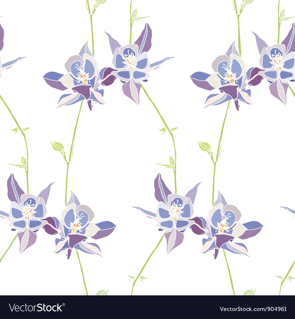 Seamless pattern with flowers Royalty Free Vector Image