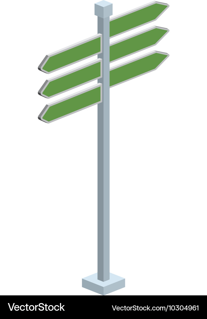 Traffic signal with arrow isometric icon Vector Image