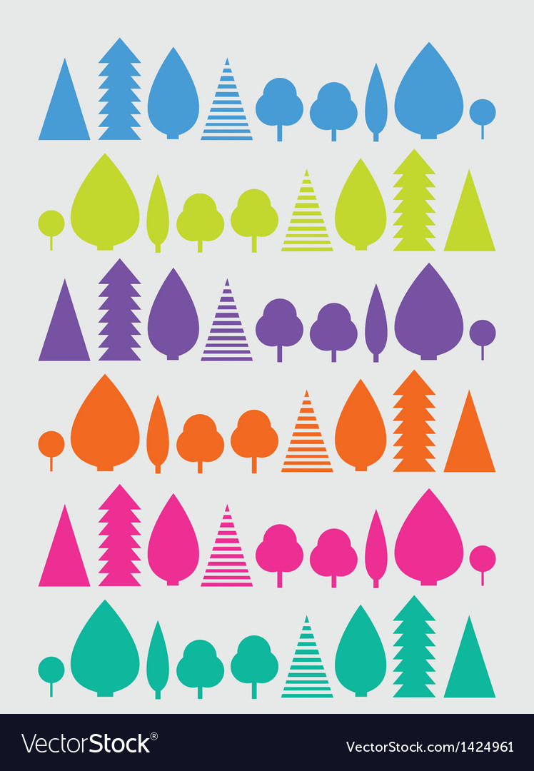 Tree pattern Royalty Free Vector Image - VectorStock