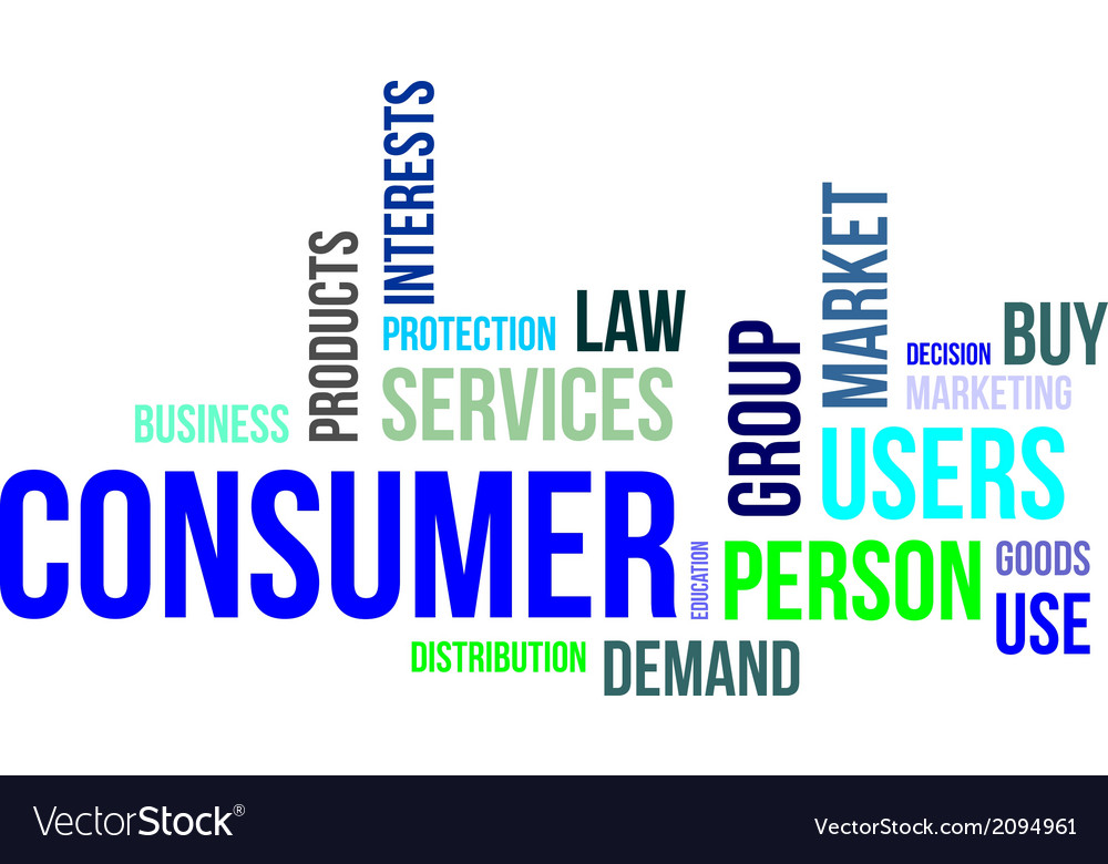 Word cloud consumer Royalty Free Vector Image - VectorStock