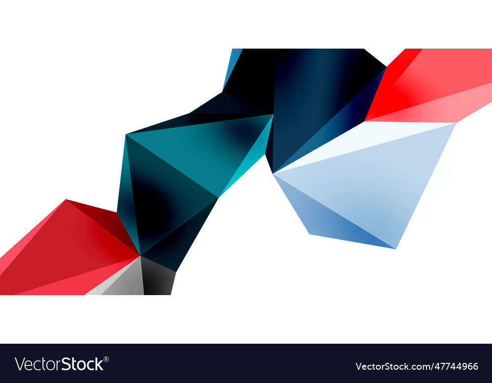 3d low poly triangle design elements Royalty Free Vector