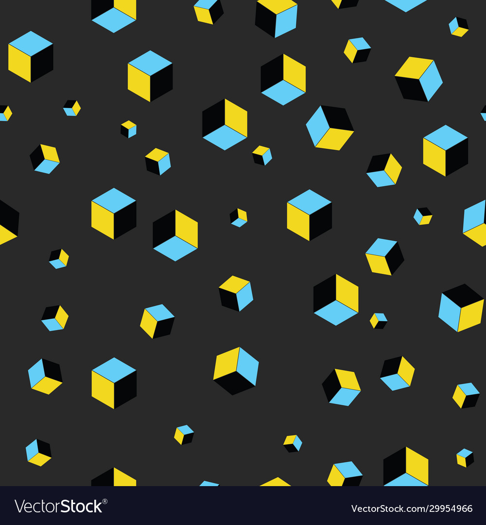 Abstract seamless cubes background Royalty Free Vector Image