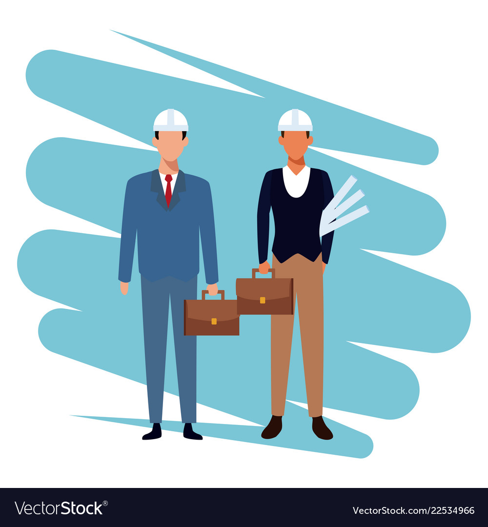 Architect work concept Royalty Free Vector Image