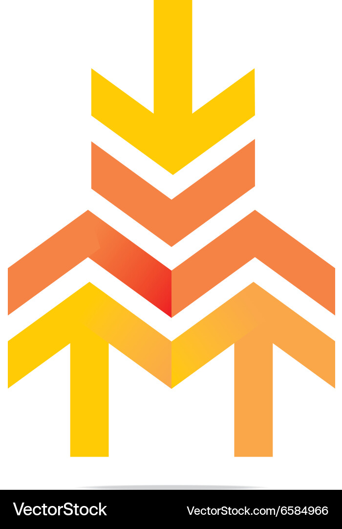 Arrow letter line design symbols Royalty Free Vector Image