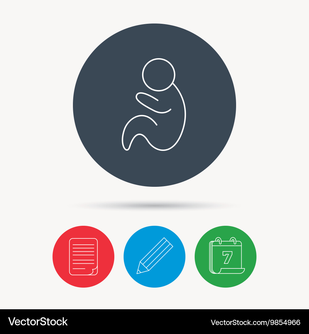 Baby infant icon pediatrics sign Royalty Free Vector Image