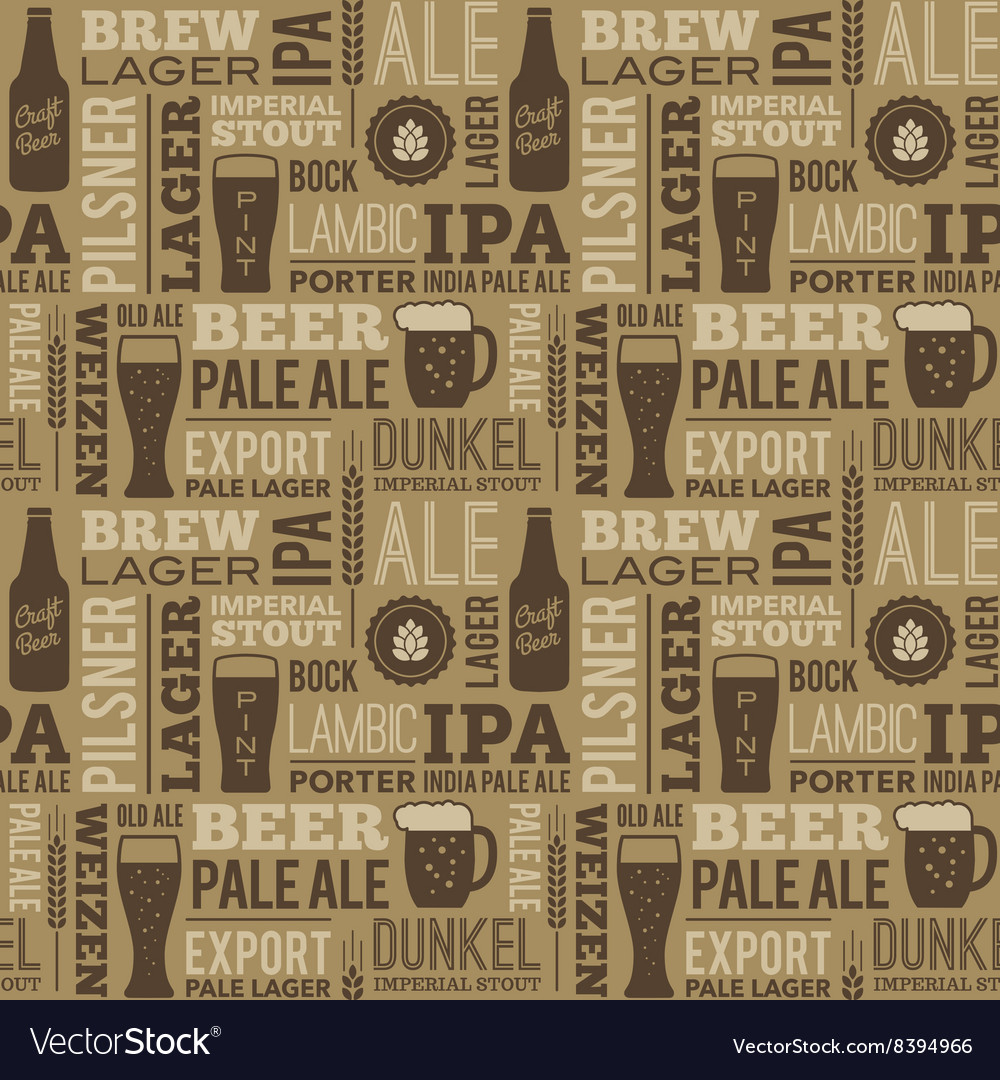 Beer pattern 01 Royalty Free Vector Image - VectorStock
