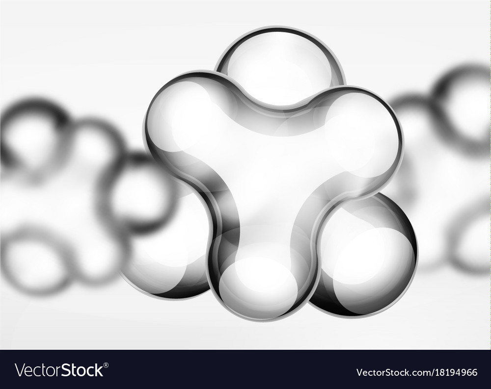 Digital techno bubble background template Vector Image