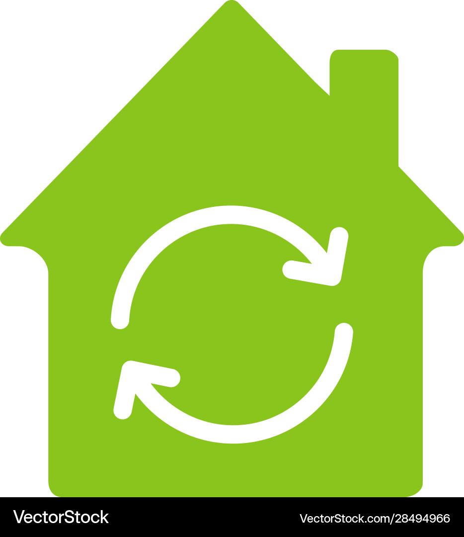 Home restoration replacement glyph color icon Vector Image