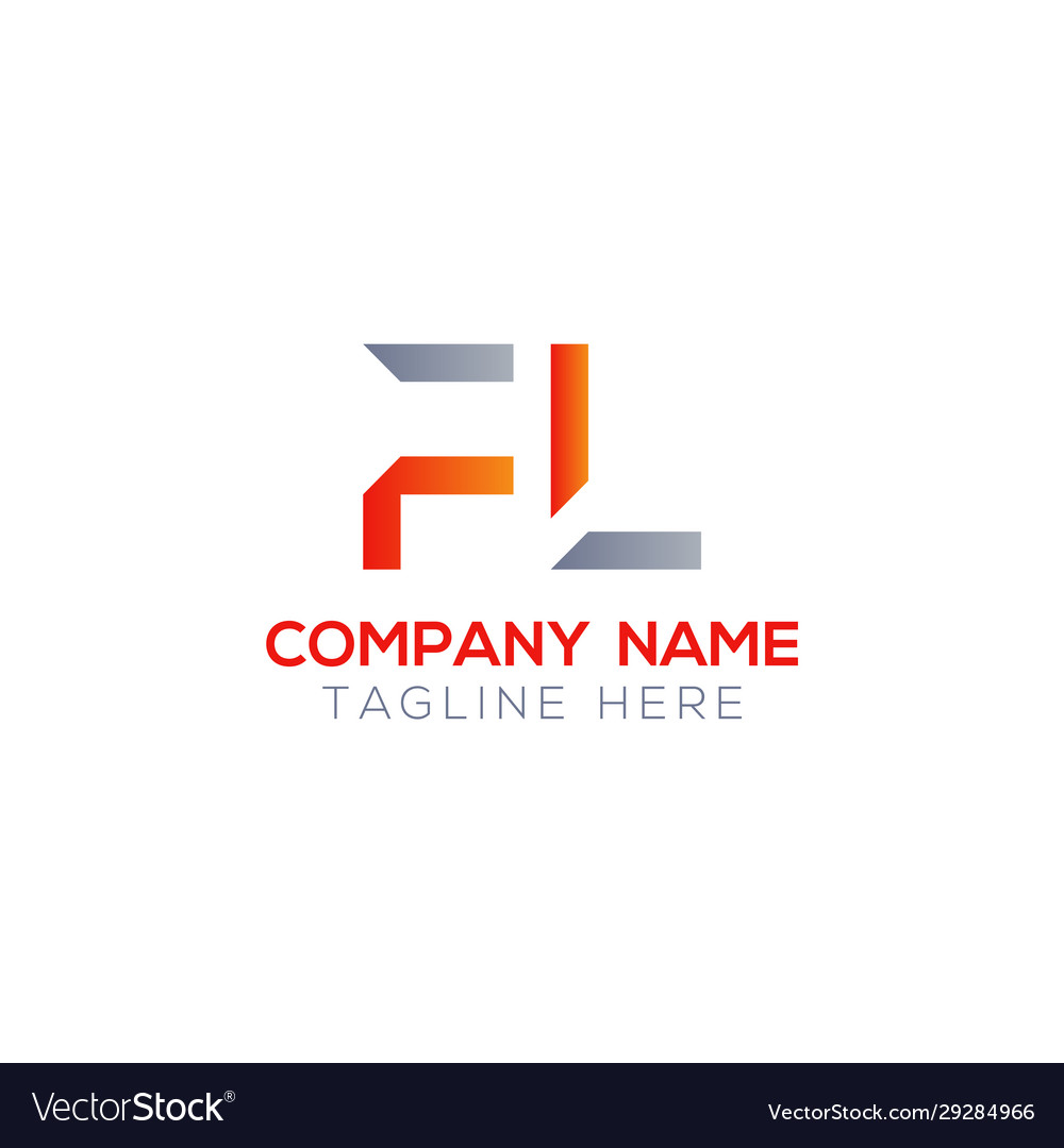Initial letter fl logo design template creative Vector Image