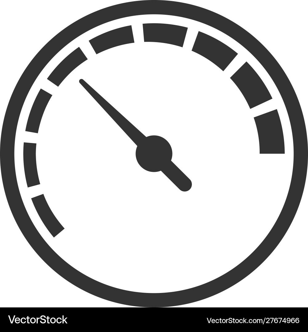 Measurer black icon measurement and indicator Vector Image