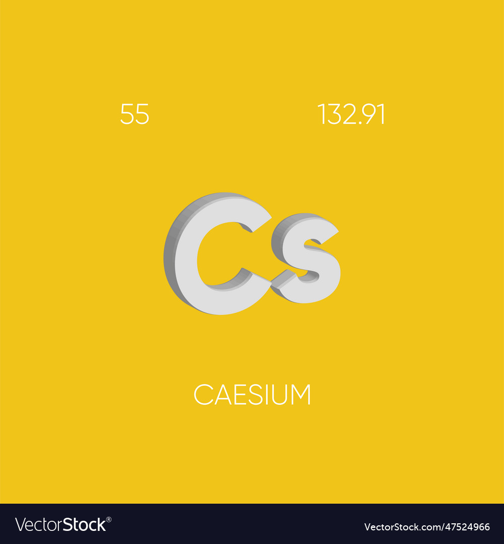 One of the periodic table elements with name Vector Image