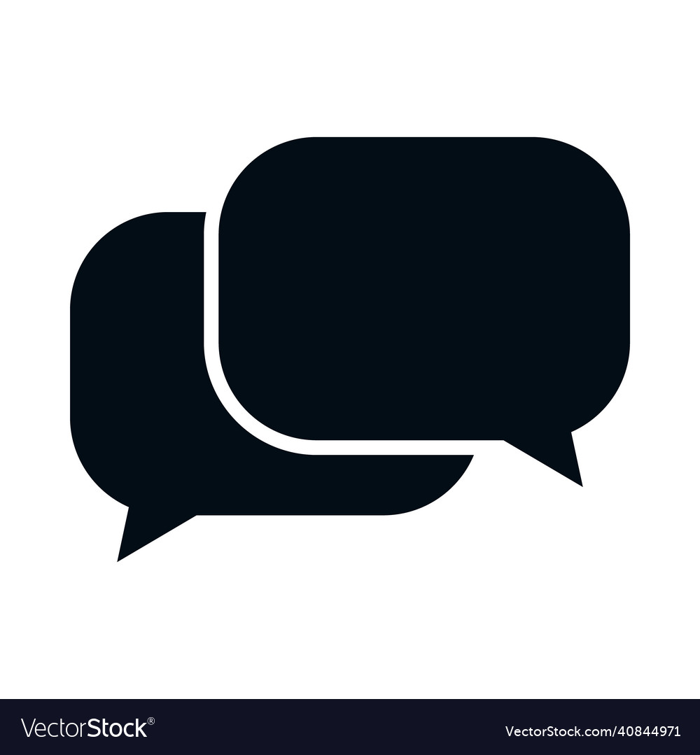 Black text bubbles icon Royalty Free Vector Image