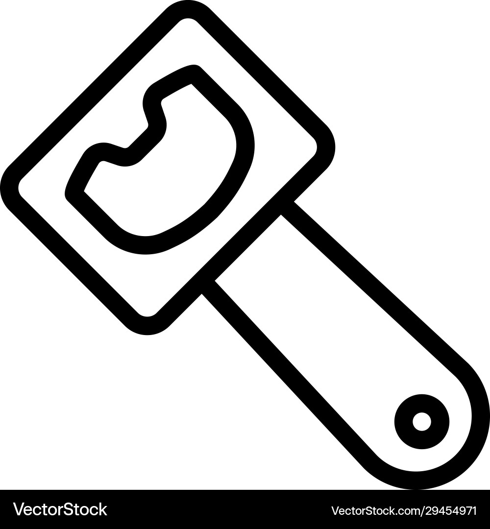 Bottle opener icon isolated contour symbol Vector Image