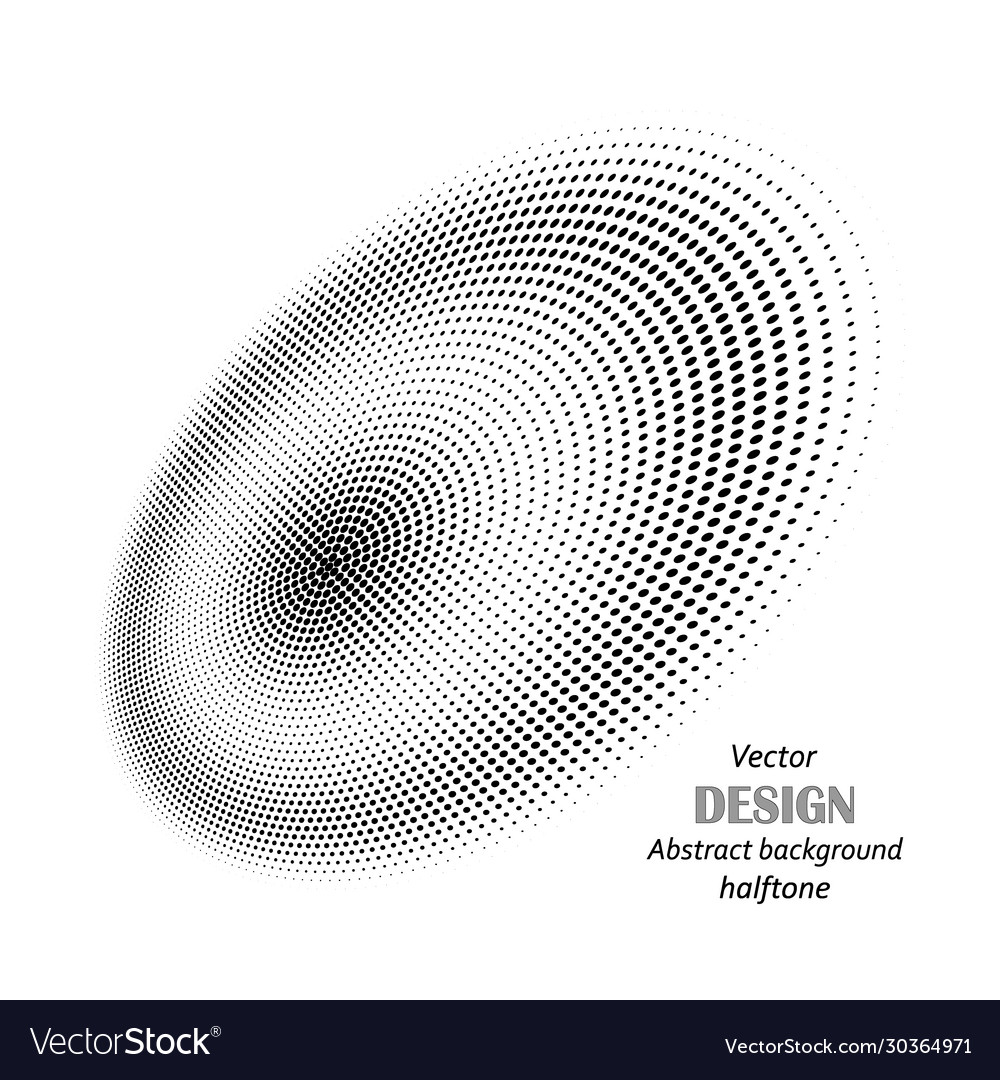 Circle halftone pattern texture monochrome Vector Image