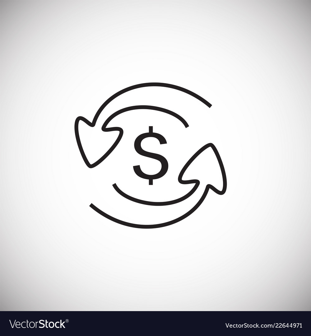 Converting exchange value thin line on white Vector Image