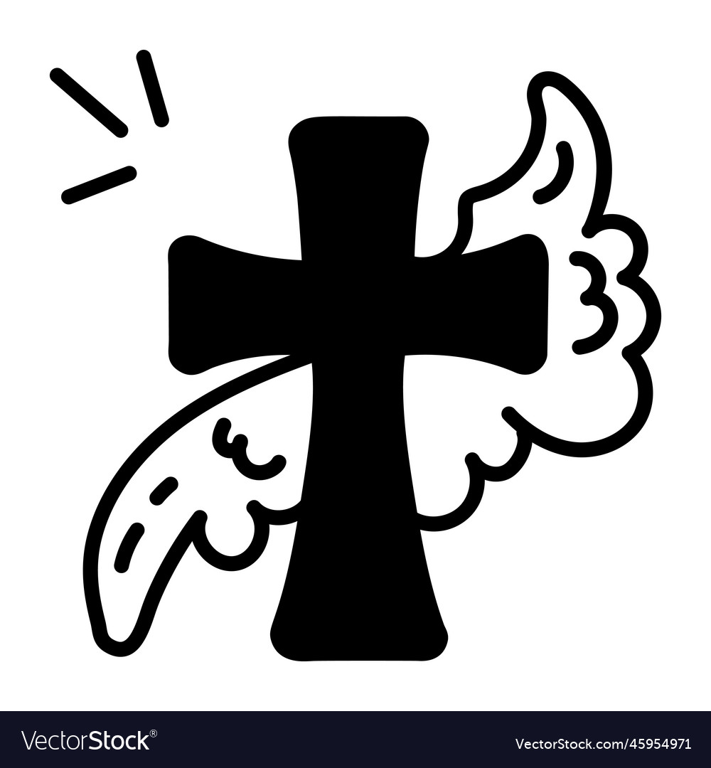 Cross wings Royalty Free Vector Image - VectorStock
